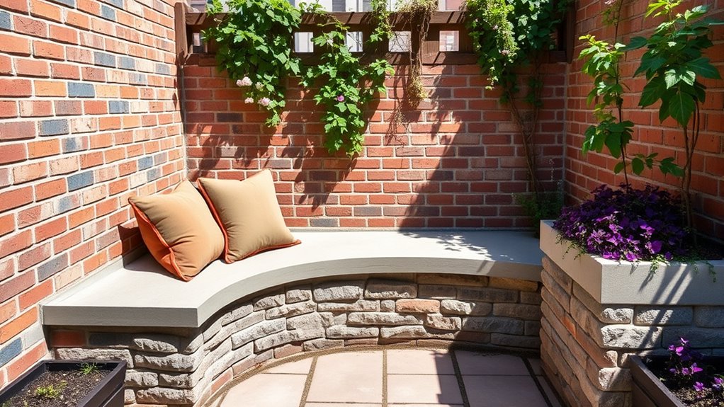 10 Garden Seat Wall Designs That Maximize Small Spaces - The Gardening Tips