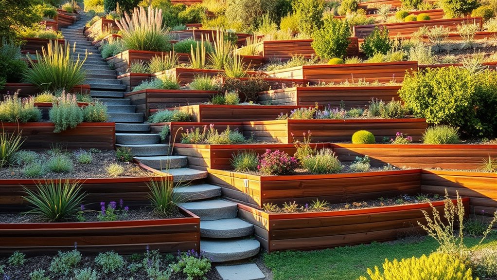 7 Terrace Garden Solutions for Sloped Properties - The Gardening Tips