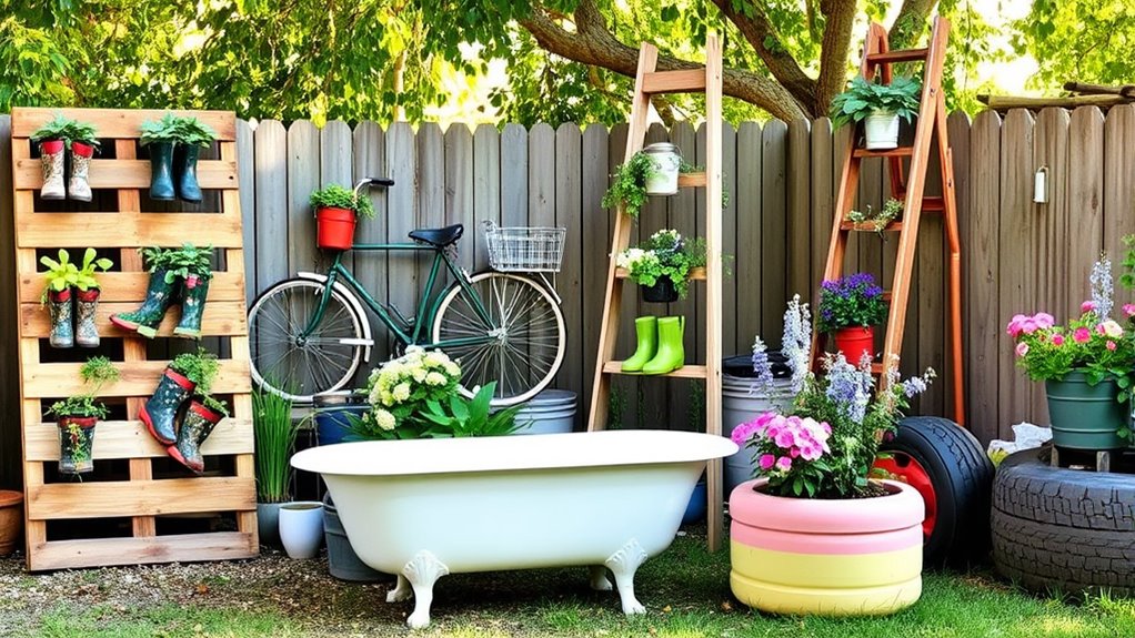 7 Garden Ideas Using Upcycled Materials - The Gardening Tips